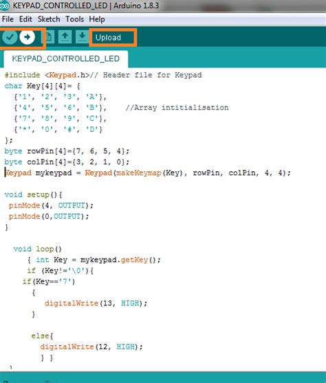 How To Control An Led Using Keypad