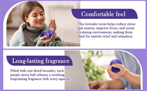 Bornerwhite 3 Pack Lavender Scented Stress Balls Fidget