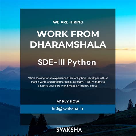 Svaksha Technologies On Linkedin Hiringpythondeveloper Python