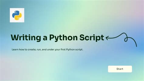 Writing A Python Script Genially