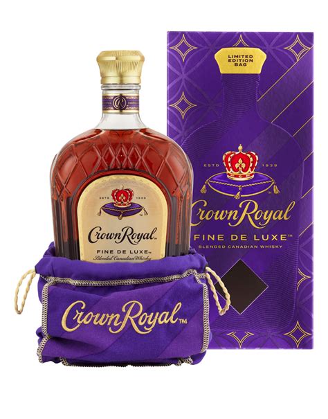 Crown Royal Fine De Luxe Blended Canadian Whisky Bottle With Limited