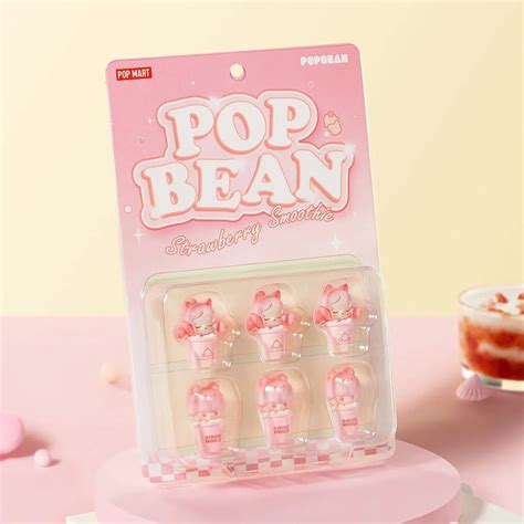 Popbean Taiwan Limited Strawberry Milkshake Series Mini Beans Shopee Malaysia