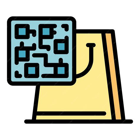Premium Vector Shop Qr Code Icon Outline Shop Qr Code Vector Icon Color Flat Isolated