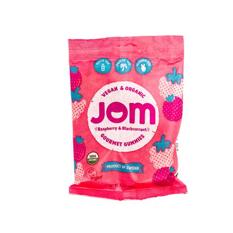 Jom Gummy Candy Raspberry Blackcurrant Besties Vegan Paradise