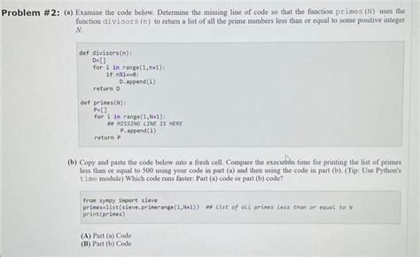 Solved Problem A Examine The Code Below Determine The Chegg