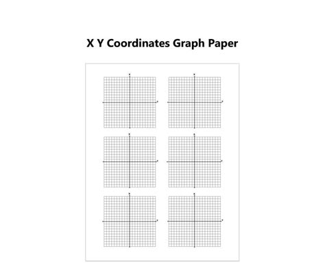 Printable X Y Coordinates Graph Paper Pdf File Instant Etsy