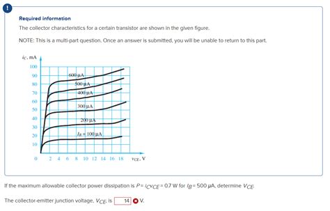 Solved If The Maximum Allowable Collector Power Dissipation Chegg