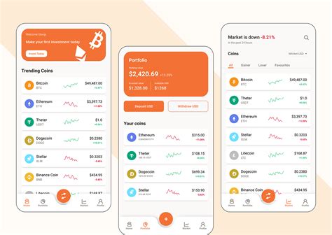 Crypto Marketplace Wallet App UI Design On Behance