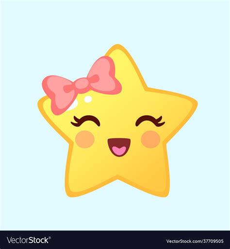 Emoji Drawing Cute Star Cartoon Icon