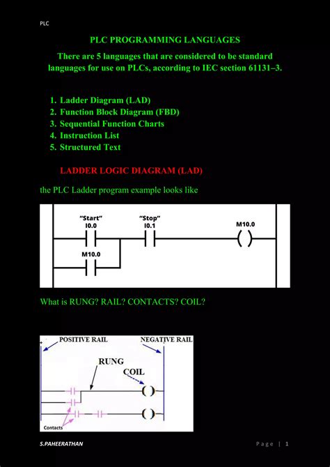 Plc Programming Languages Pdf