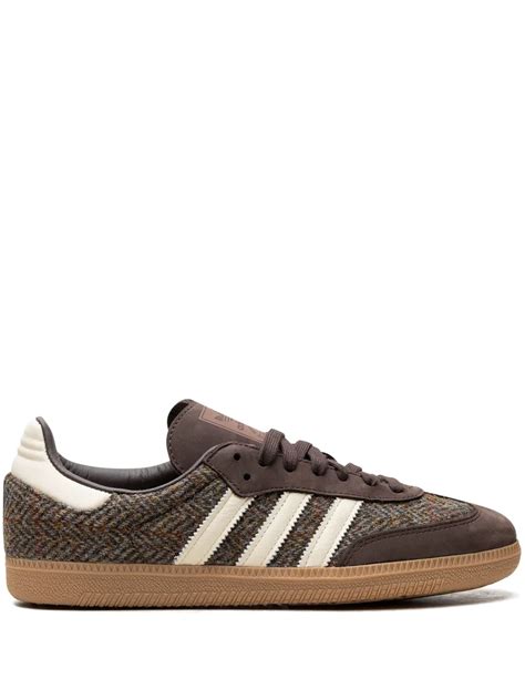 Adidas Samba Og Tweed Pack Dark Brown Cream White Gum Sneakers Brown Farfetch Uk