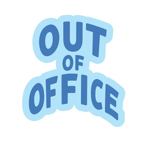 Out Of Office Business Phrase Quote Hand Drawn Text Banner Vector