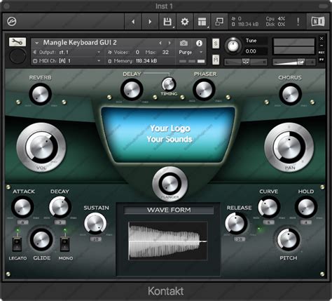 Beginner Mangle Kontakt GUI Sound Plugin Designer VST GUI Plugin Designer