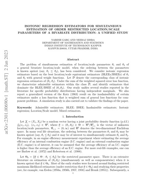 Pdf Isotonic Regression Estimators For Simultaneous Estimation Of