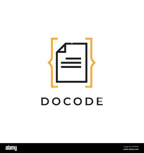 document code logo design symbol illustration vector template stock