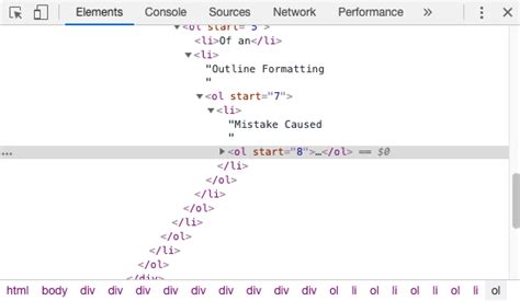Html How Do I Make Orderd Lists Reset At Each Section With Css Stack Overflow
