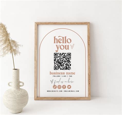 Paper Custom Wifi Sign With Qr Code Wifi Password Sign Wifi Etsy Artofit