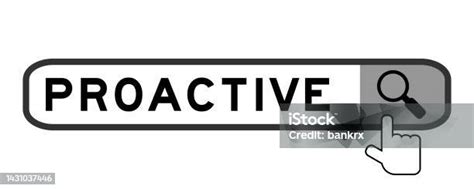 흰색 배경에 돋보기 아이콘을 넘겨주는 단어에서 사전 예방적 인 단어로 배너 검색 개선에 대한 스톡 벡터 아트 및 기타 이미지 개선 개성 개념 검색 Istock