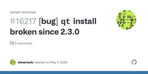 Bug `qt` Install Broken Since 230 · Issue 16217 · Conan Ioconan · Github