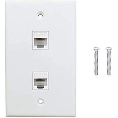 Port Ethernet Wall Plate Cat Female To Female Wall Jack RJ Keystone Inline Coupler Wall
