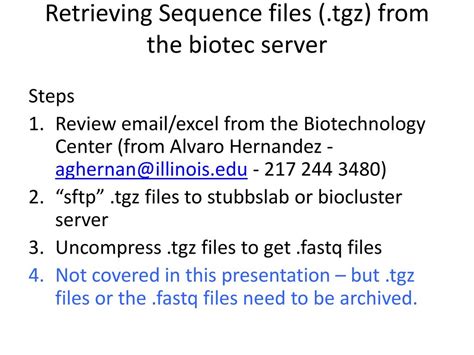 Stubbs Lab Bioinformatics 2 Retrieving Sequence Data Files And Linux