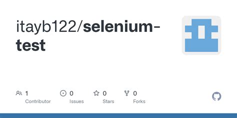 Github Itayb122selenium Test