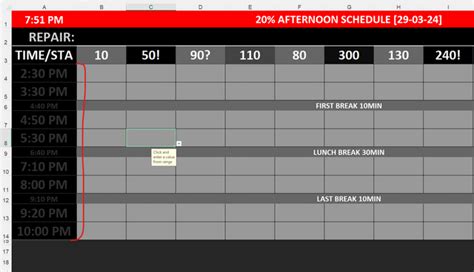 Please What Is The Conditional Formatting Formula To Automatically Highlight Any Of The Times