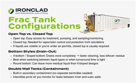 Frac Tank Capacity Guide Sizes And What You Need To Know