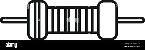 Power Resistor Icon Outline Vector Electric Circuit Capacitor Chip Stock Vector Image And Art