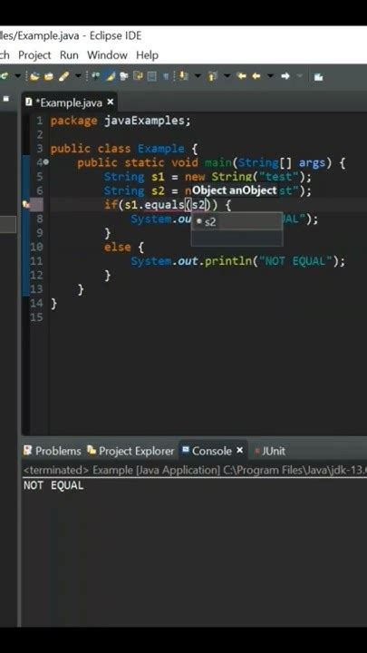 How To Compare Two Strings In Java Shorts Shorts Java Equals Immutable Youtube