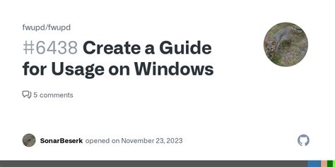 Create A Guide For Usage On Windows · Issue 6438 · Fwupdfwupd · Github