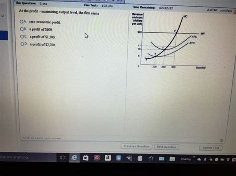 solved at the profit maximizing output level the firm ems