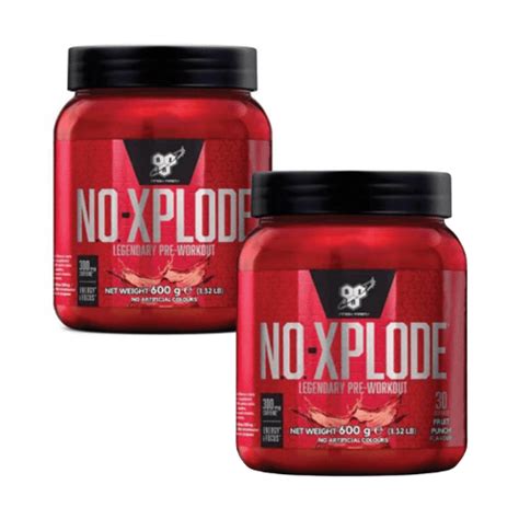 Two BSN NO Xplode Pre Workout X G