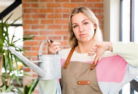 Premium Photo Pretty Young Woman Gardering At Home House Interior Design