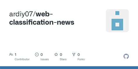 Github Ardiy07web Classification News
