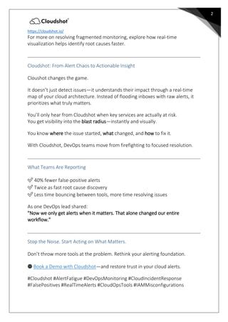 Why DevOps Alert Fatigue Is Undermining Cloud Reliability Pdf