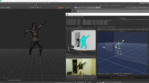 kinect motionbuilder live motion capture test youtube