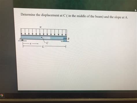 Solved Determine The Displacement At C In The Middle Of Chegg