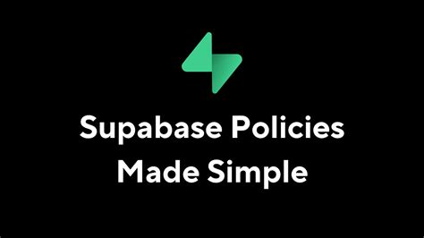 How I Set Up Policies In Supabase Step By Step Guide By Debug