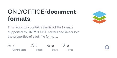 GitHub ONLYOFFICE Document Formats This Repository Contains The List Of File Formats