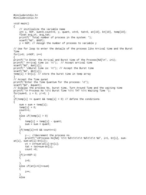 Round Robin Programming Pdf Technology And Engineering