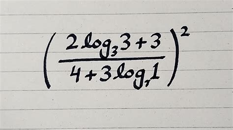 simplify logarithmic expression 2log 3 3 3 4 3log 7 1 2