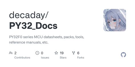 github decaday py32 docs py32f0 series mcu datasheets packs tools