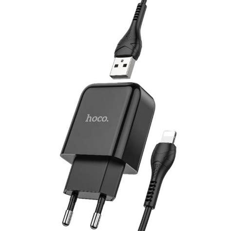Hoco Utazó Töltő Usb Kábel Lightning 8 Pólusú 2a N2 Vigour Fekete
