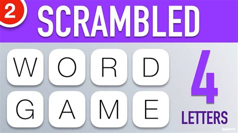 Scrambled Word Games Vol 2 Guess The Word Game 4 Letter Words