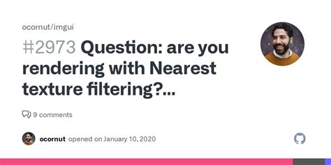 Question Are You Rendering With Nearest Texture Filtering Instead Of