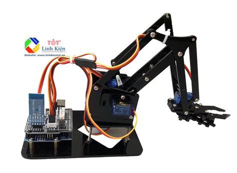 Bộ Cánh Tay Robot 4 Bậc Đầy Đủ Điều Khiển Bluetooth Qua điện Thoại A