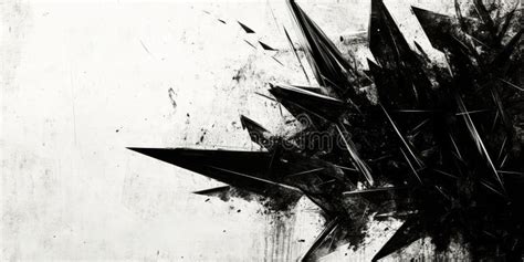 A Black And White Background With Sharp Jagged Edges And Triangular Patterns Creating An Edgy