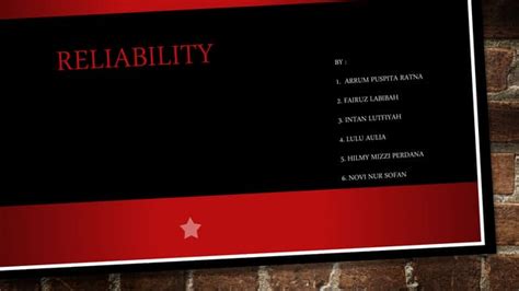 Reliability Pptx