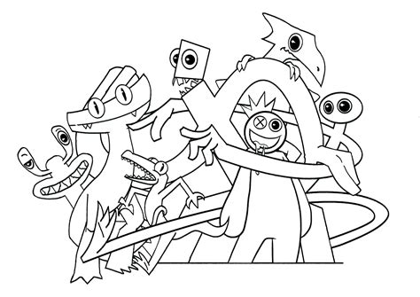 Drawing Inspired By Rainbow Friends Characters Rainbow Friends